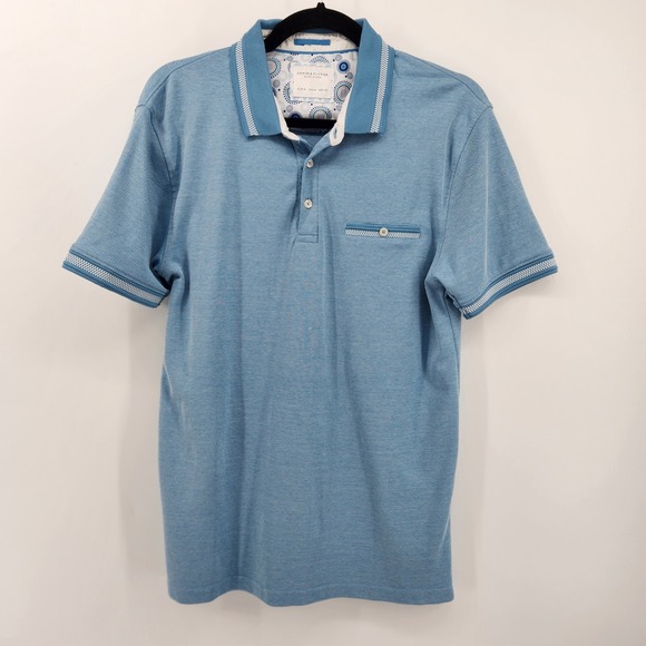 Denim & Flower | Shirts | Denim Flower Ricky Singh Mens Blue Polo Shirt ...